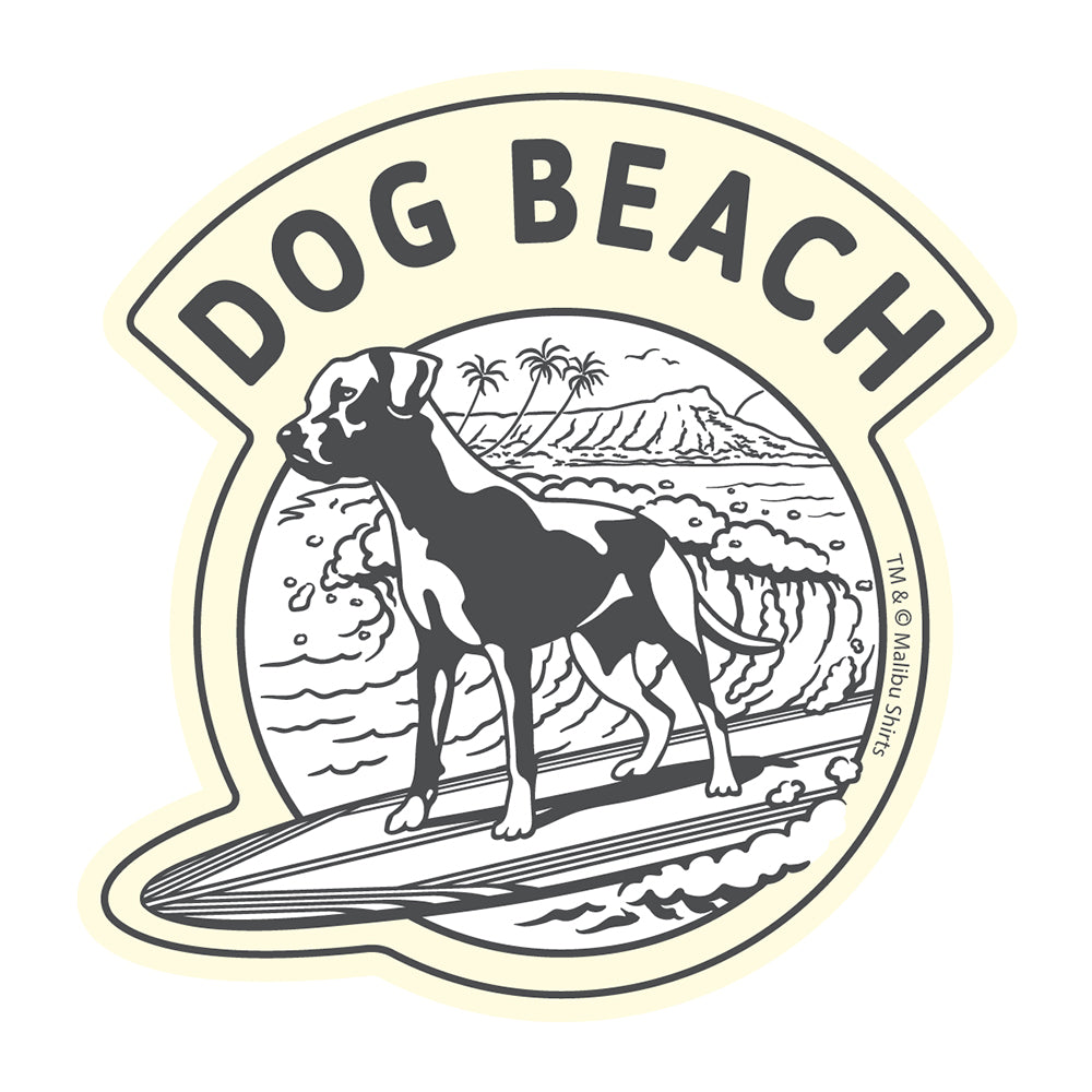 Dog Beach Sticker – Malibu Shirts