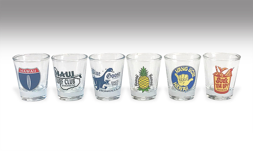 Vintage Shot Glasses – Collectible Drinkware by Malibu Shirts